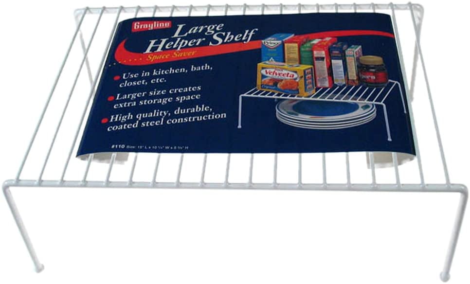 Panacea Grayline 40110, Large Kitchen Helper Shelf, White - Walmart.com