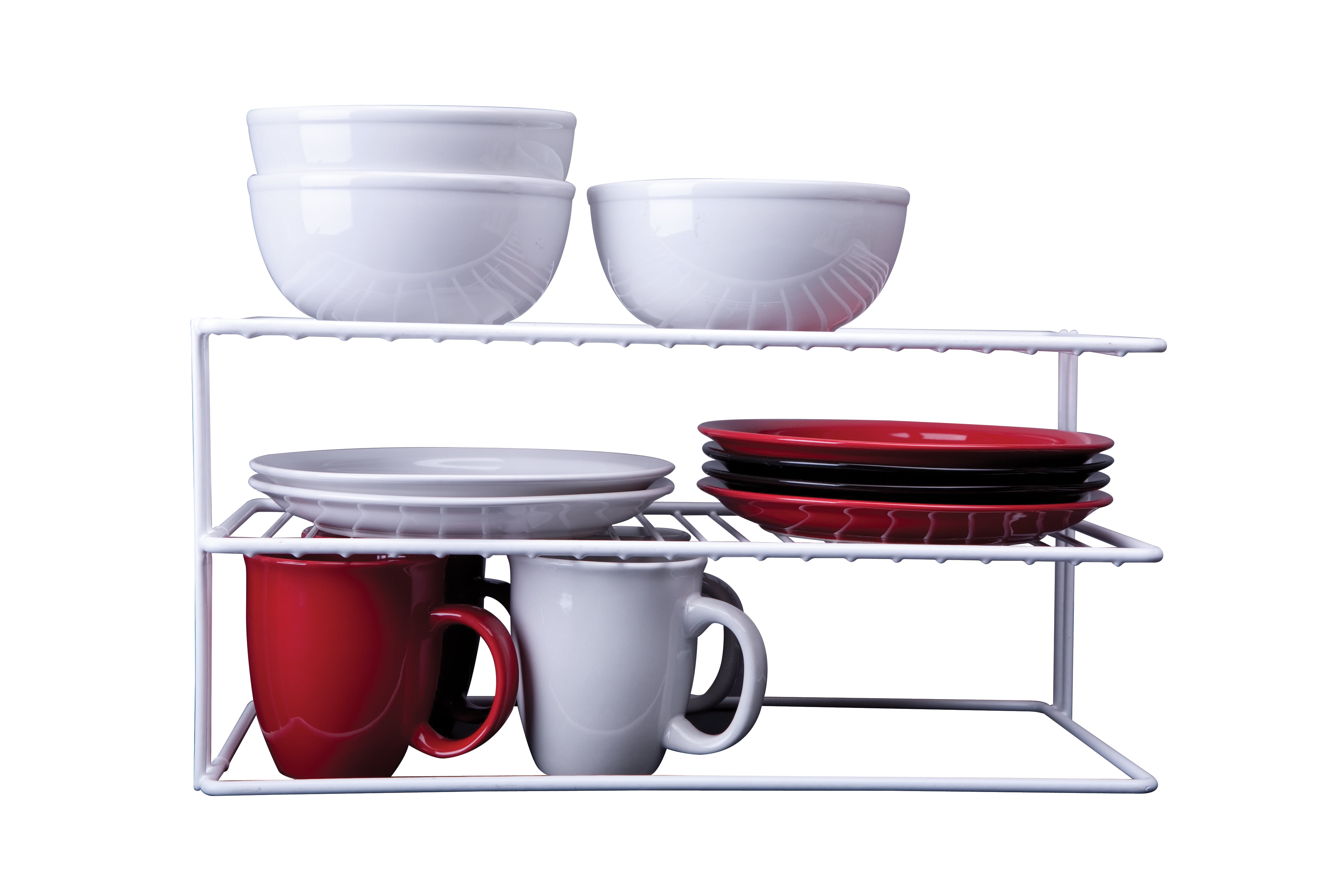 Panacea Large Shelf Organizer with 2 Shelves, White - Walmart.com