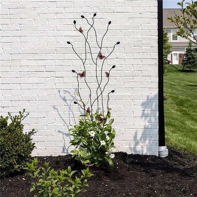 Panacea Products 83706 80 in. Monarch Butterflies Twig Trellis ...
