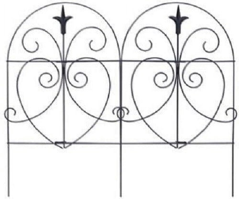 Panacea Products 89379 18" x 8' Black Romantic Garden Folding Fence ...