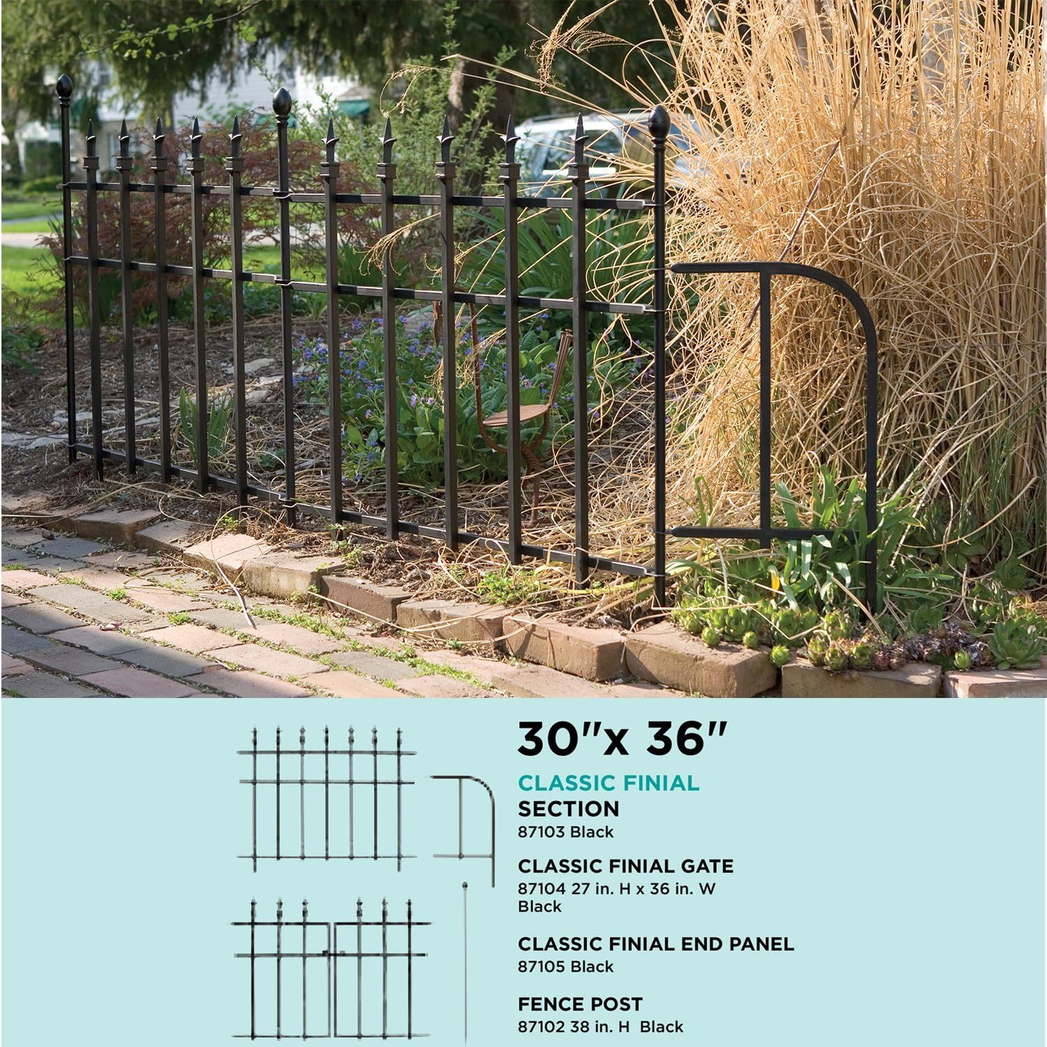 Panacea Products Classic Finial End Panel, Black - Walmart.com