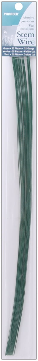 Panacea Stem Wire 22 Gauge 18" 35/Pkg-Green - Walmart.com