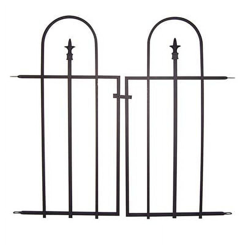 Panacea Triple Arch Garden Gate, Black, 37"W x 33.5"H - Walmart.com