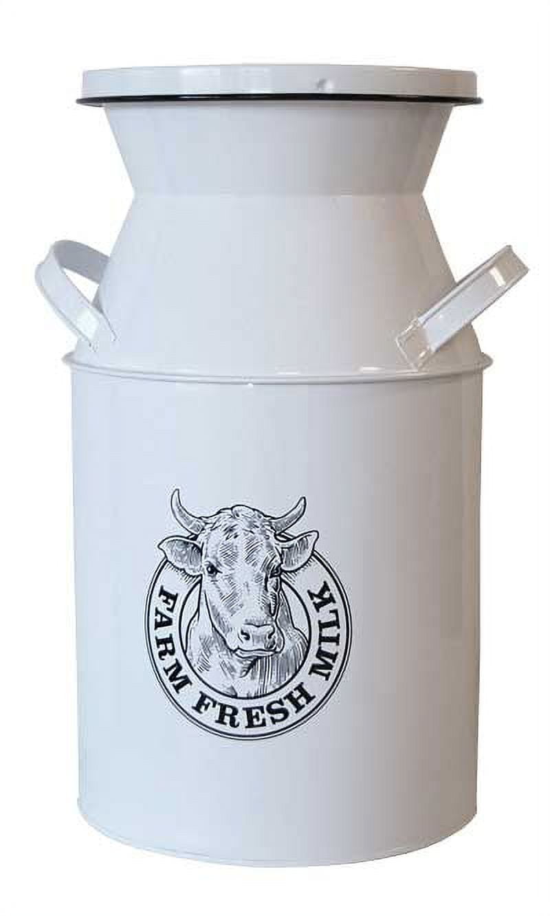 Panacea Vintage Milkhouse Milk Can Planter, White, 16"H - Walmart.com