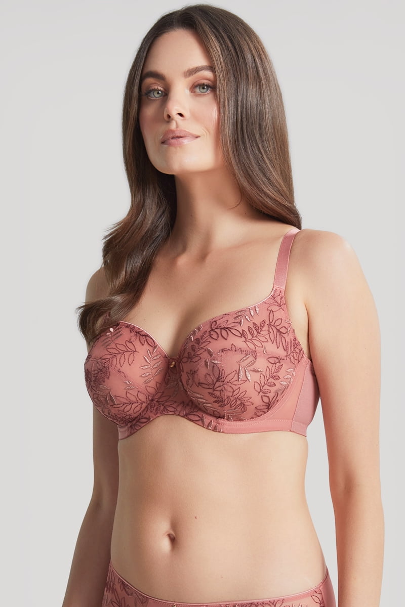 Panache Tango Luxe Underwire Balconette Bra (9076),34HH,Sunset ...
