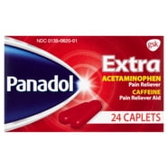 Panadol Extra Strength Caplets, Pain Reliever & Fever Reducer - 24Ct ...