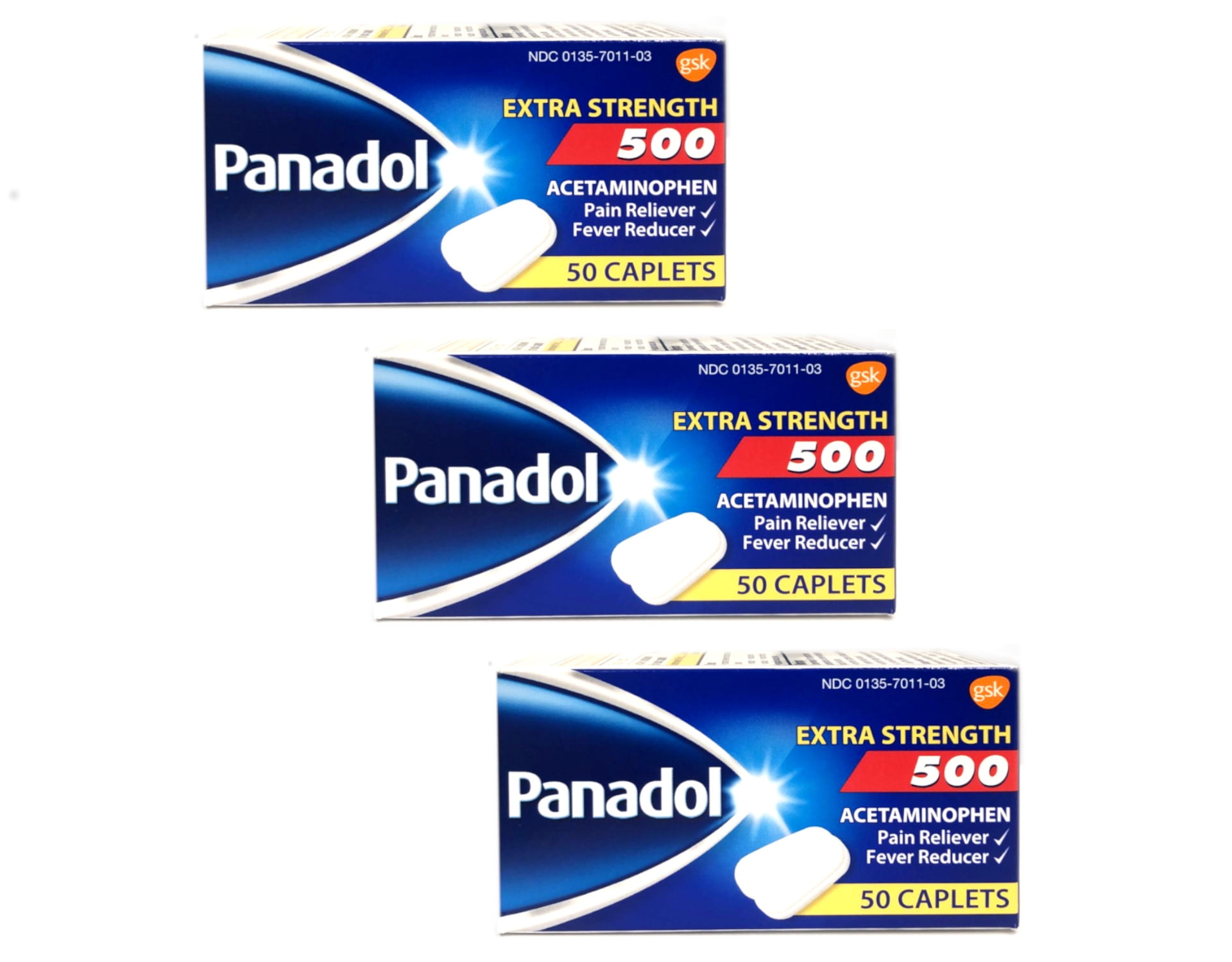 Panadol Extra Strength Relief Medicine Pills, 500mg Acetaminophen for ...