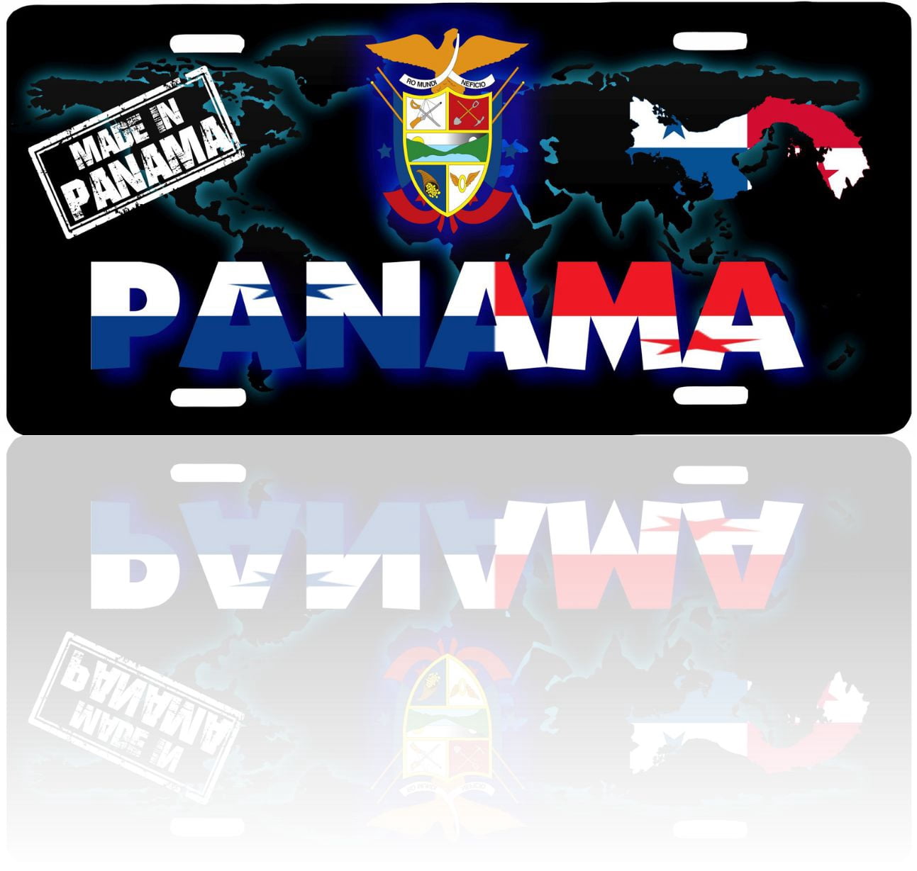 Panama Aluminum Vanity Novelty License Plate Placa, 6" x 12", Souvenir ...