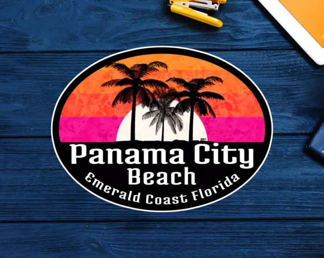 Panama City Beach Florida Vacation Ocean Palm Tree Sticker Decal Phone ...