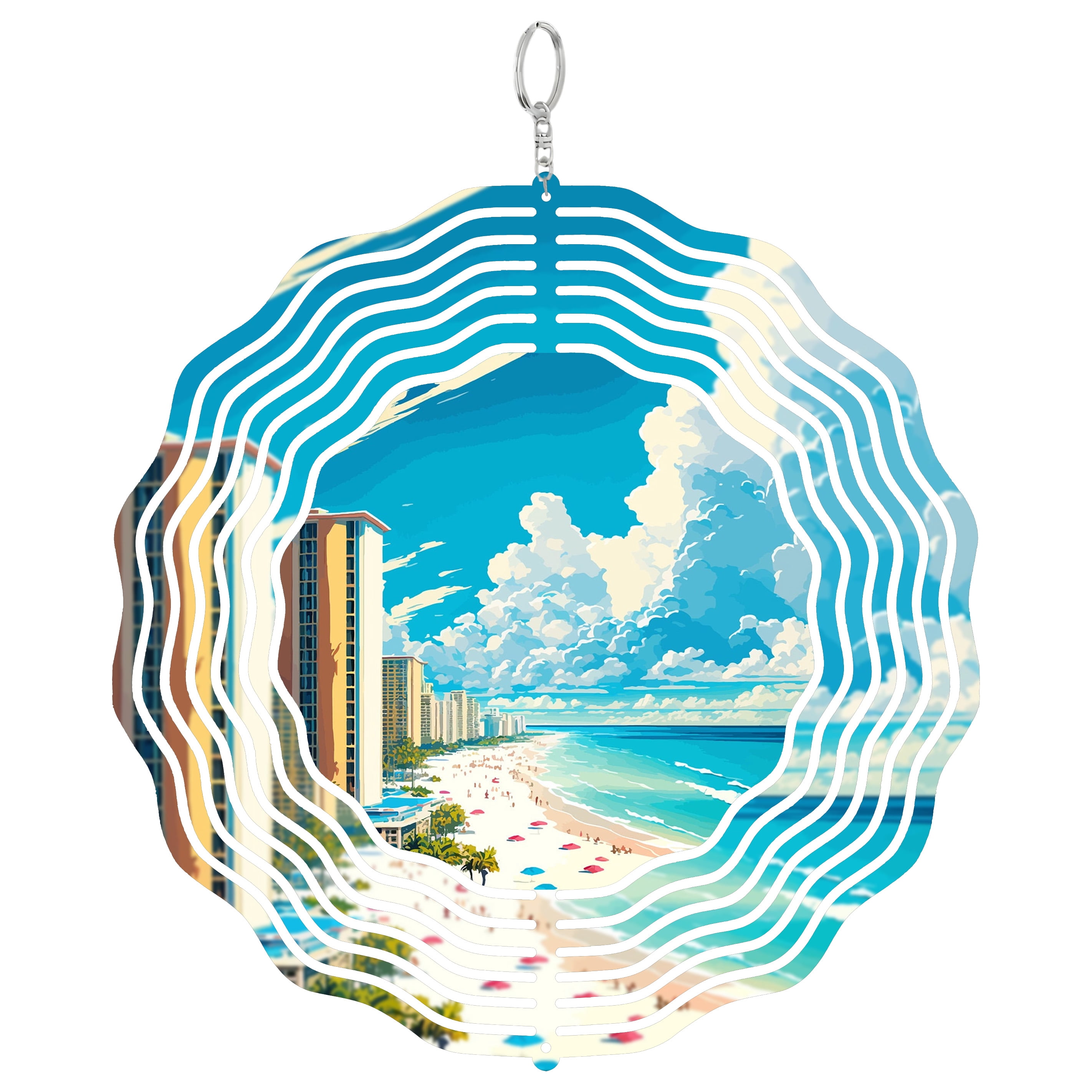 Panama City Florida Beach View 3D Wind Spinner Stainless Steel Kinetic ...