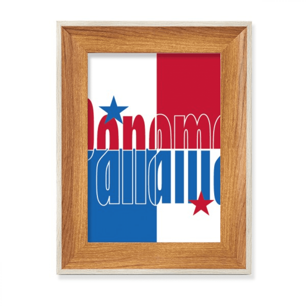 Panama Country Flag Name Desktop Wooden Photo Frame Display Picture Art ...