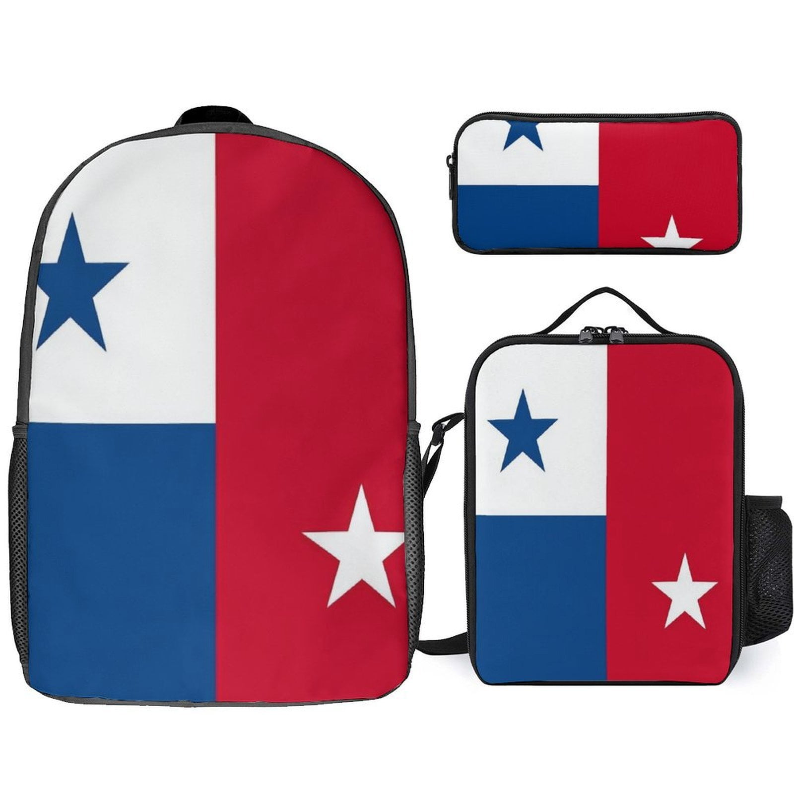 Panama Flag Design-1 3D Printed 3pcs/Set Bags Laptop Daypack Backpack ...