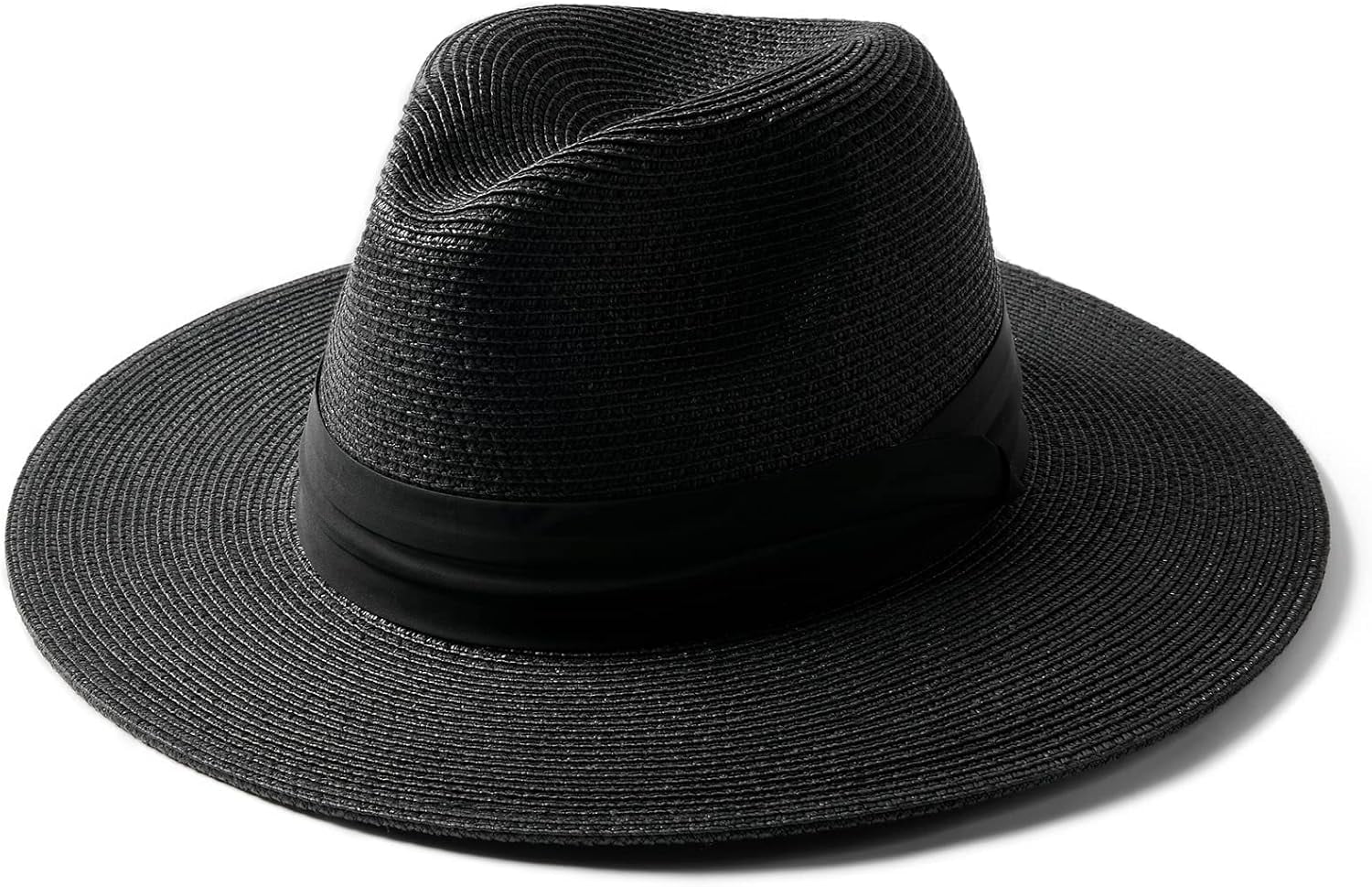 Panama Hat Sun Hats for Women Men Wide Brim Fedora Straw Beach Hat UV UPF 80+ - Walmart.com