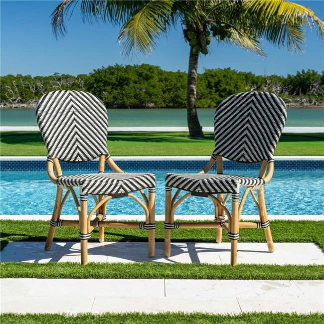 Panama Jack PJS-1801-BLK-SC-SET2 35 x 22 x 18 in. Nerea Side Chair ...