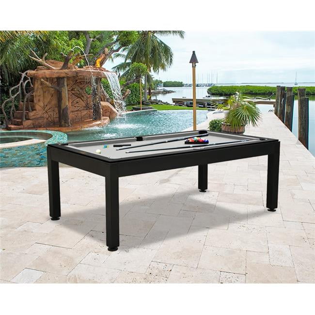 Panama Jack PJB-1001-BLK Indoor & Outdoor Billiards Table, Black ...