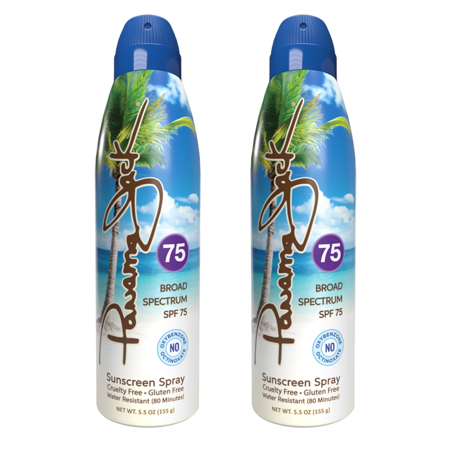 Panama Jack Continuous Spray Sunscreen - SPF 75, Broad Spectrum UVA/UVB ...