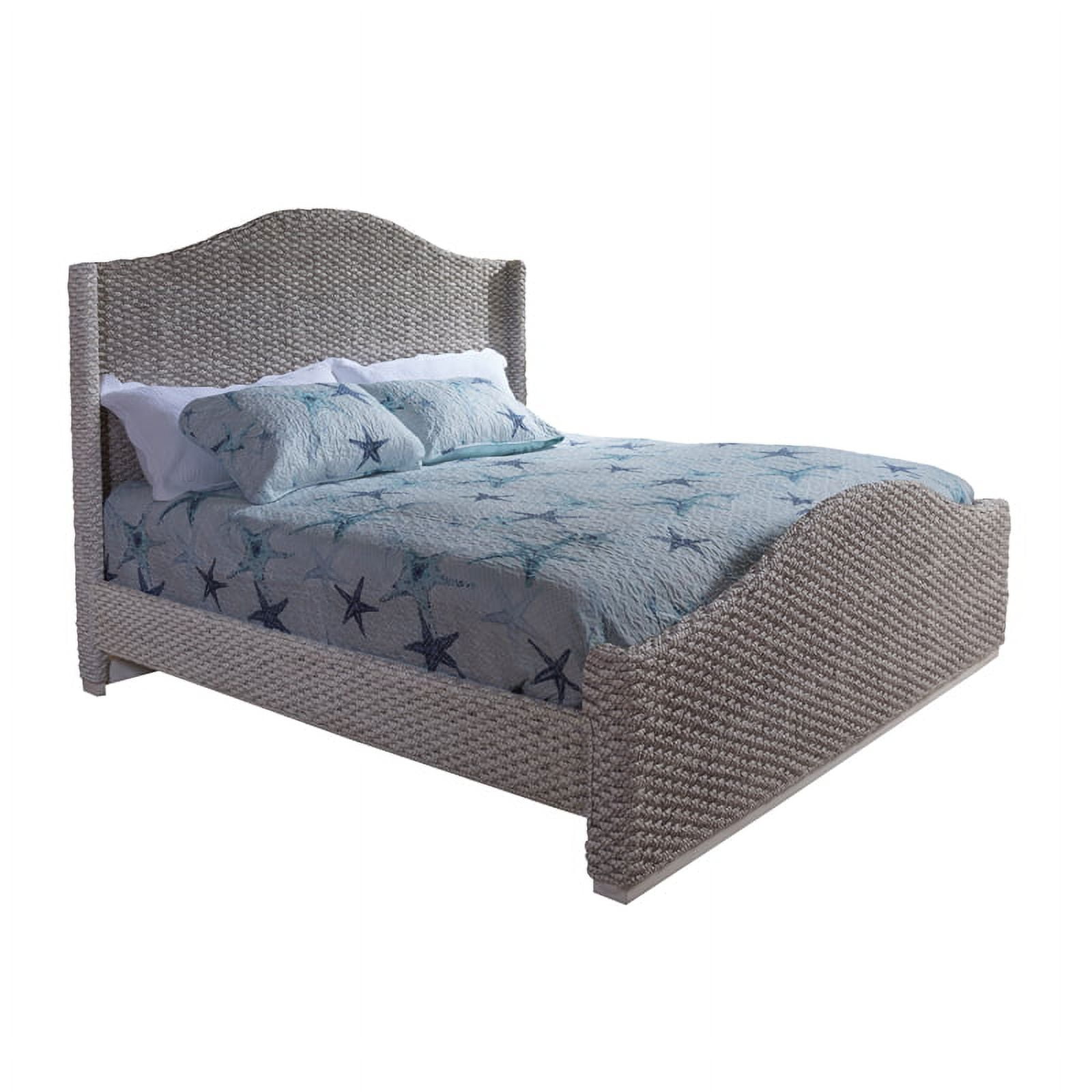 Panama Jack Driftwood King Gray Wicker / Rattan Sheltered Woven Bed ...
