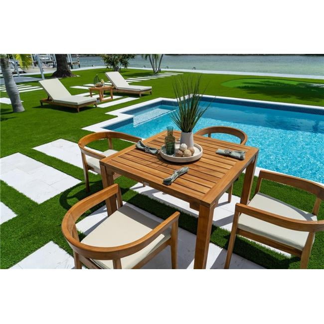 Panama Jack PJO-3601-NAT-5DA-CUSH-SU-738 Bali Teak 5 Piece Square ...