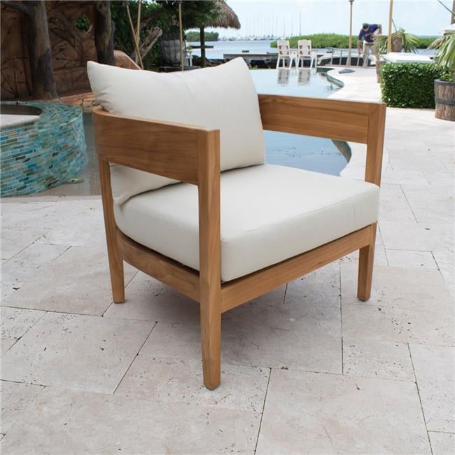 Panama Jack PJO-3601-NAT-LC-SU-740 28 x 32 x 30.5 in. Bali Teak Lounge ...