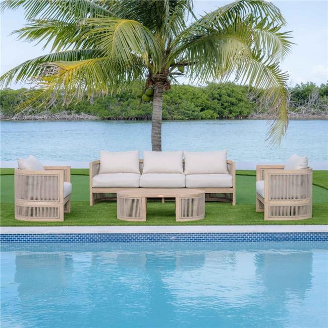 Panama Jack PJO-4401-NAT-4PS Cabo 4 Piece Sofa Seating Set - Natural ...