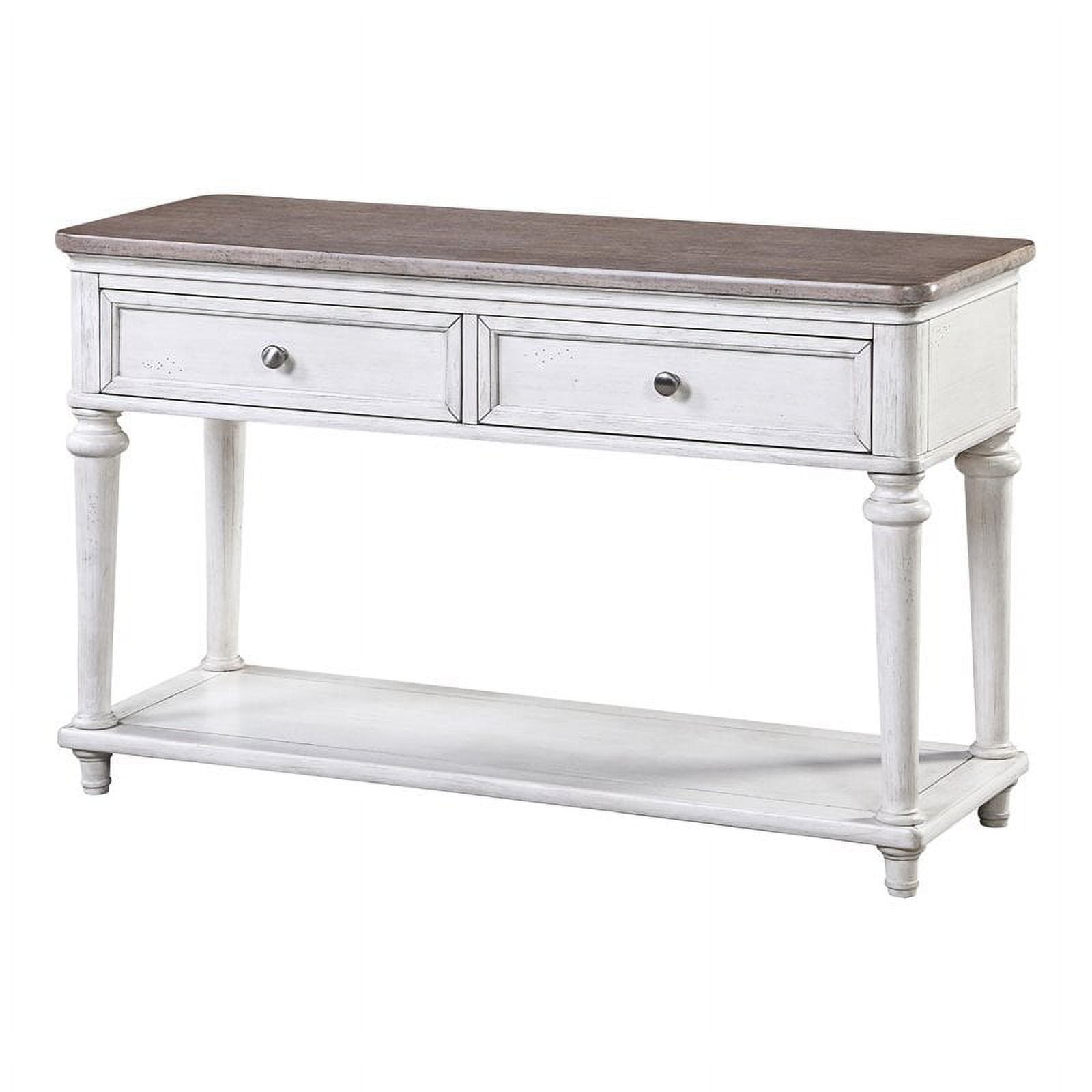 Panama Jack Sonoma Farmhouse MDF Wood Sofa Table in Antique White ...
