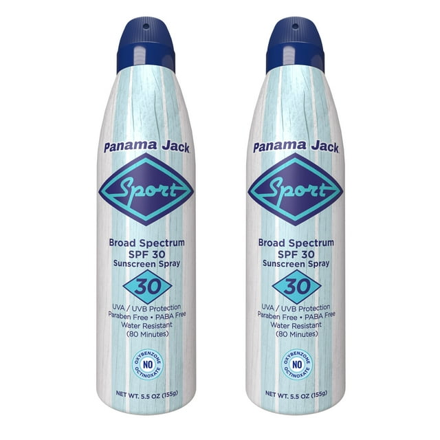 Panama Jack Sport Sunscreen Spray - SPF 30, Broad Spectrum UVA/UVB ...