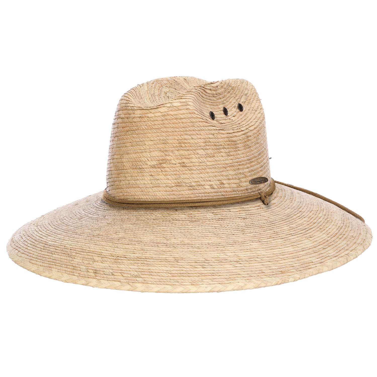 Panama Jack Straw Lifeguard Hat - Braided Palm Fiber, Packable, 5" Big ...
