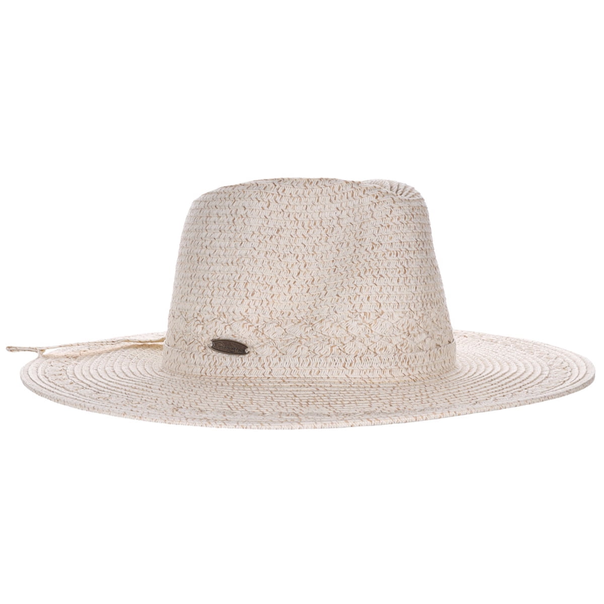 Panama Jack Women's Sun Hat - Paper Braid Straw Western, 3 1/2" Floppy ...