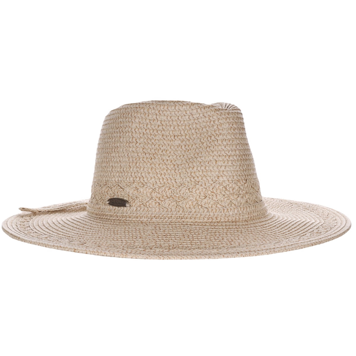 Panama Jack Women's Sun Hat - Paper Braid Straw Western, 3 1/2" Floppy ...
