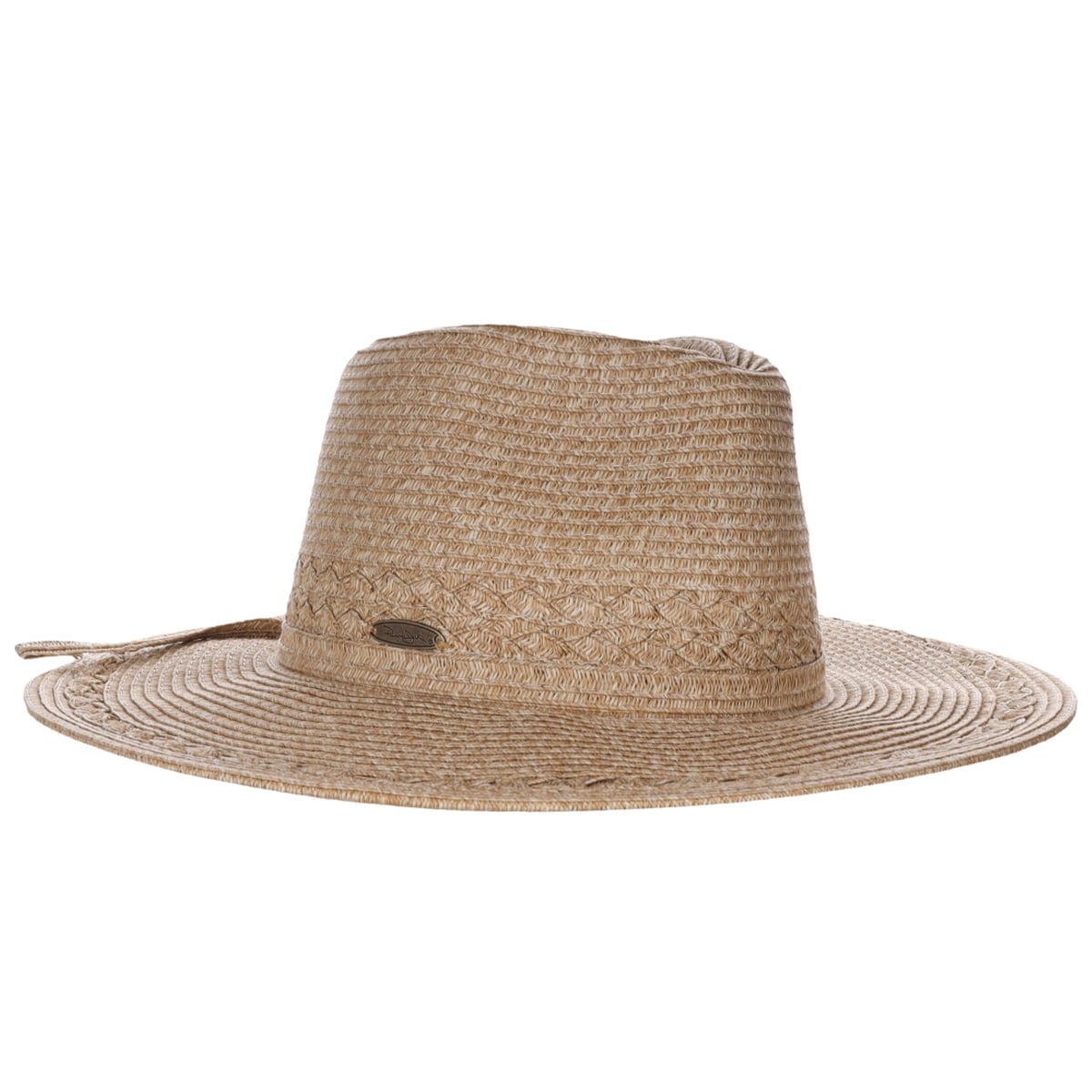 Panama Jack Women's Sun Hat - Paper Braid Straw Western, 3 1/2" Floppy ...