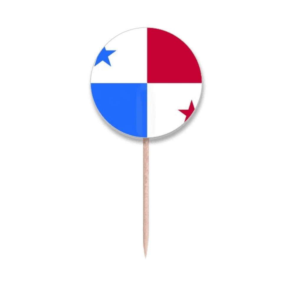 Panama National Flag North America Country Toothpick Flags Round Labels ...