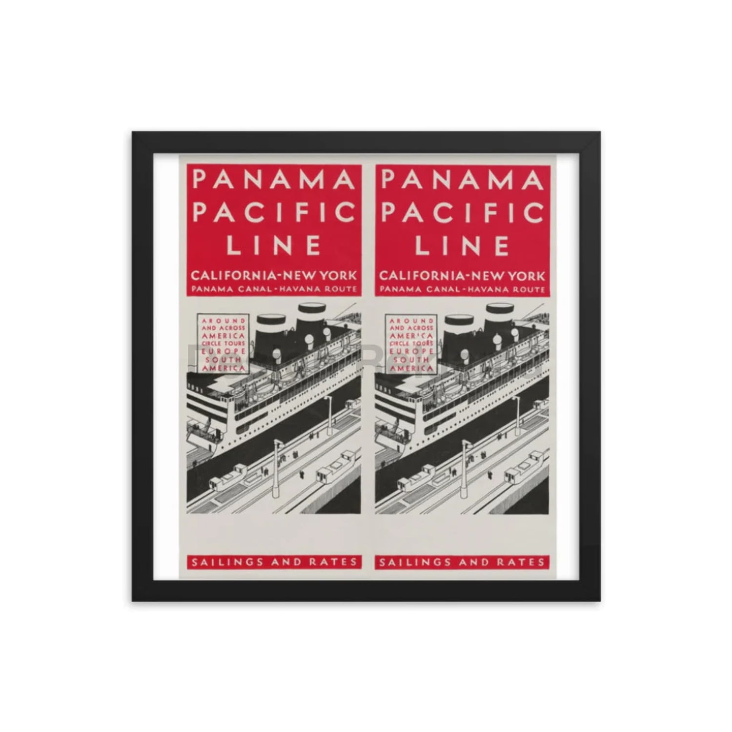 Panama Pacific Line California New York Panama Canal Havana Route ...