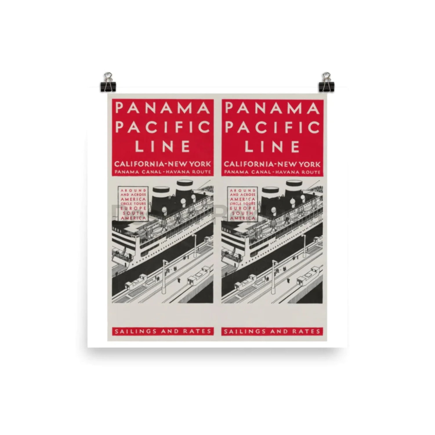 Panama Pacific Line California New York Panama Canal Havana Route ...