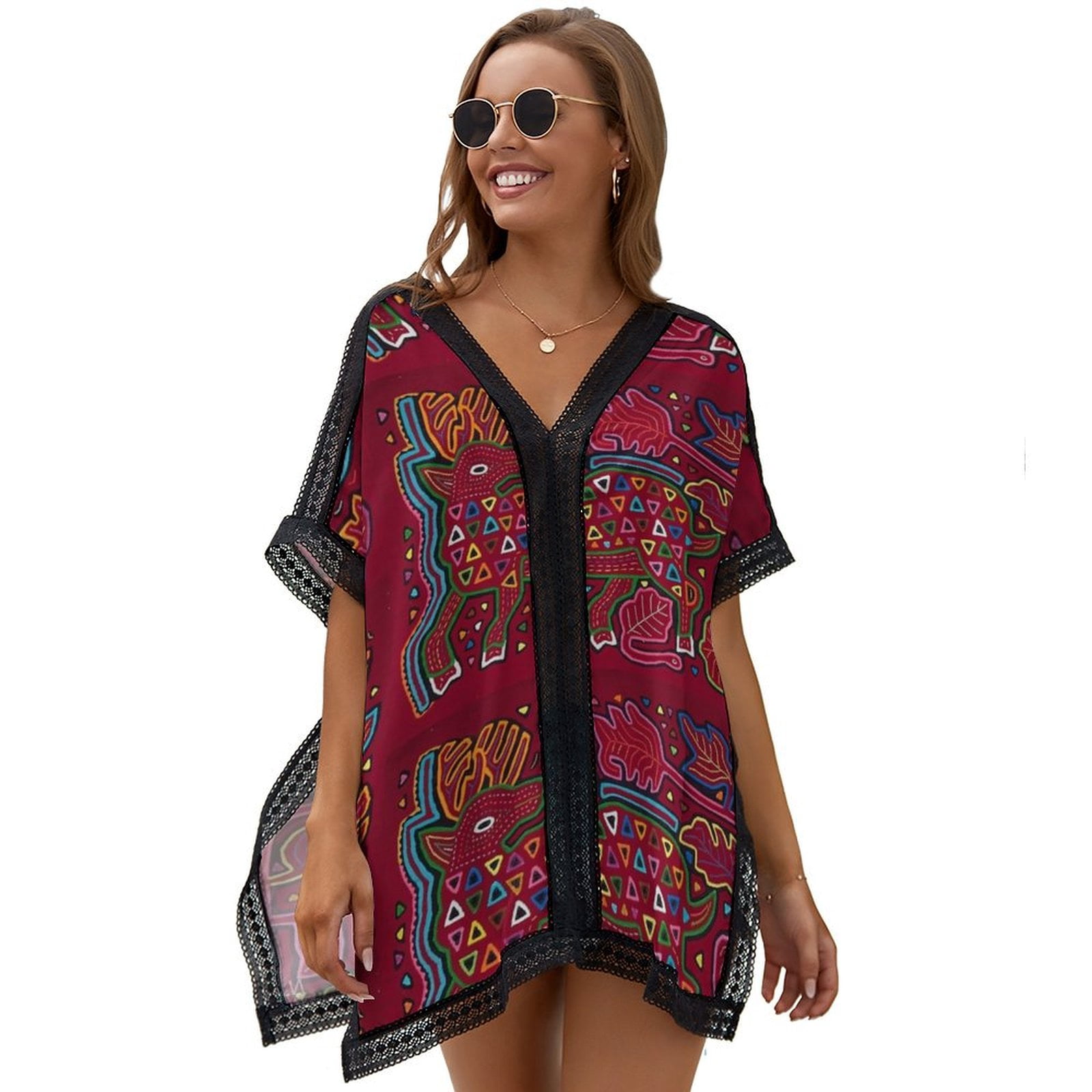 Panama Printed Women's Swimsuit Cover Up Summer Swimsuit Dress ...