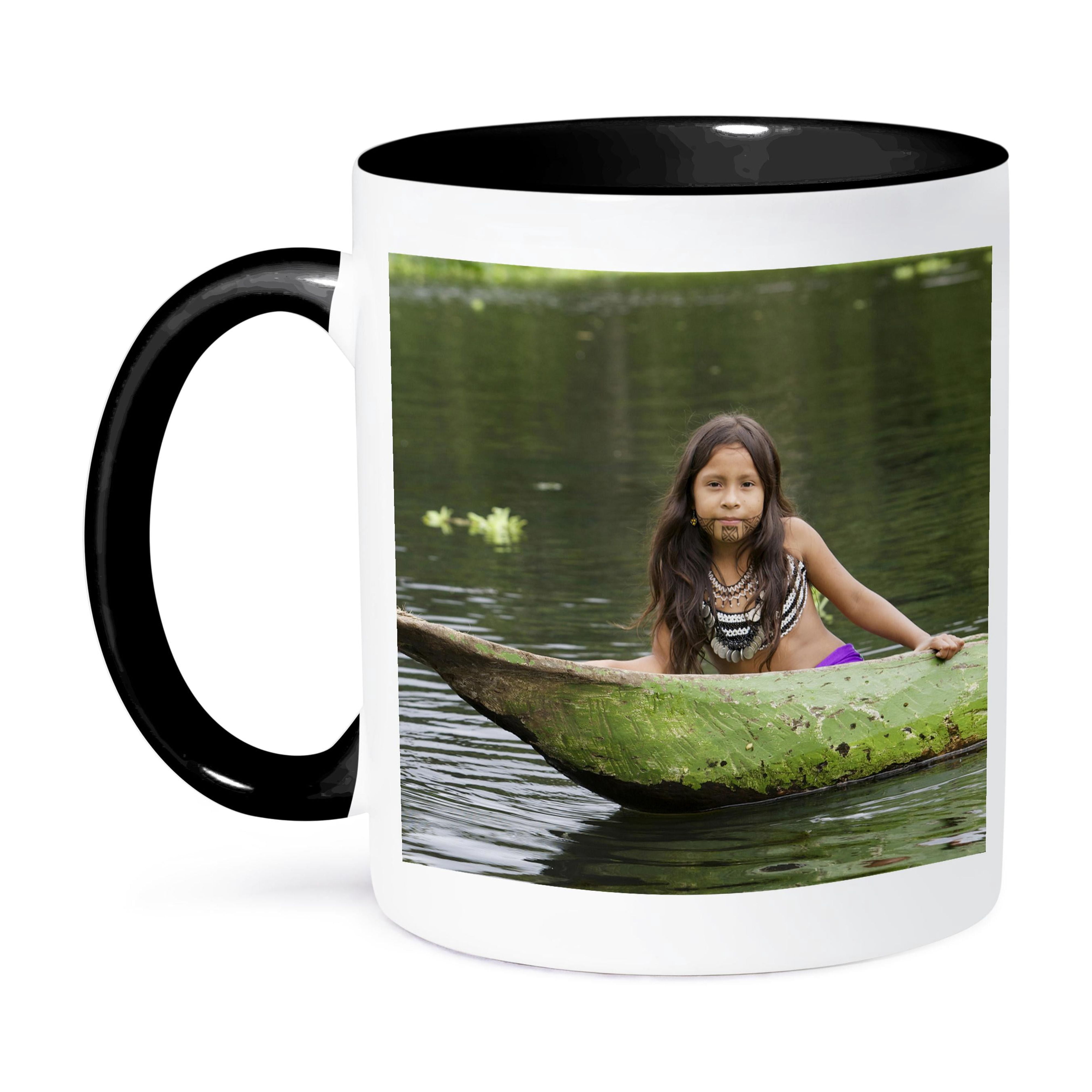 Panama, Wounaan Indian In A Hand Carved Canoe - Sa15 Pma0000 - Piper ...