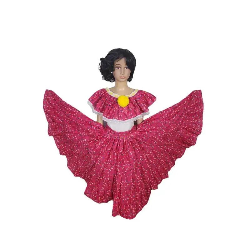 Panamanian Dress Traditional Pollera Montuno Style for Girl - Walmart.com
