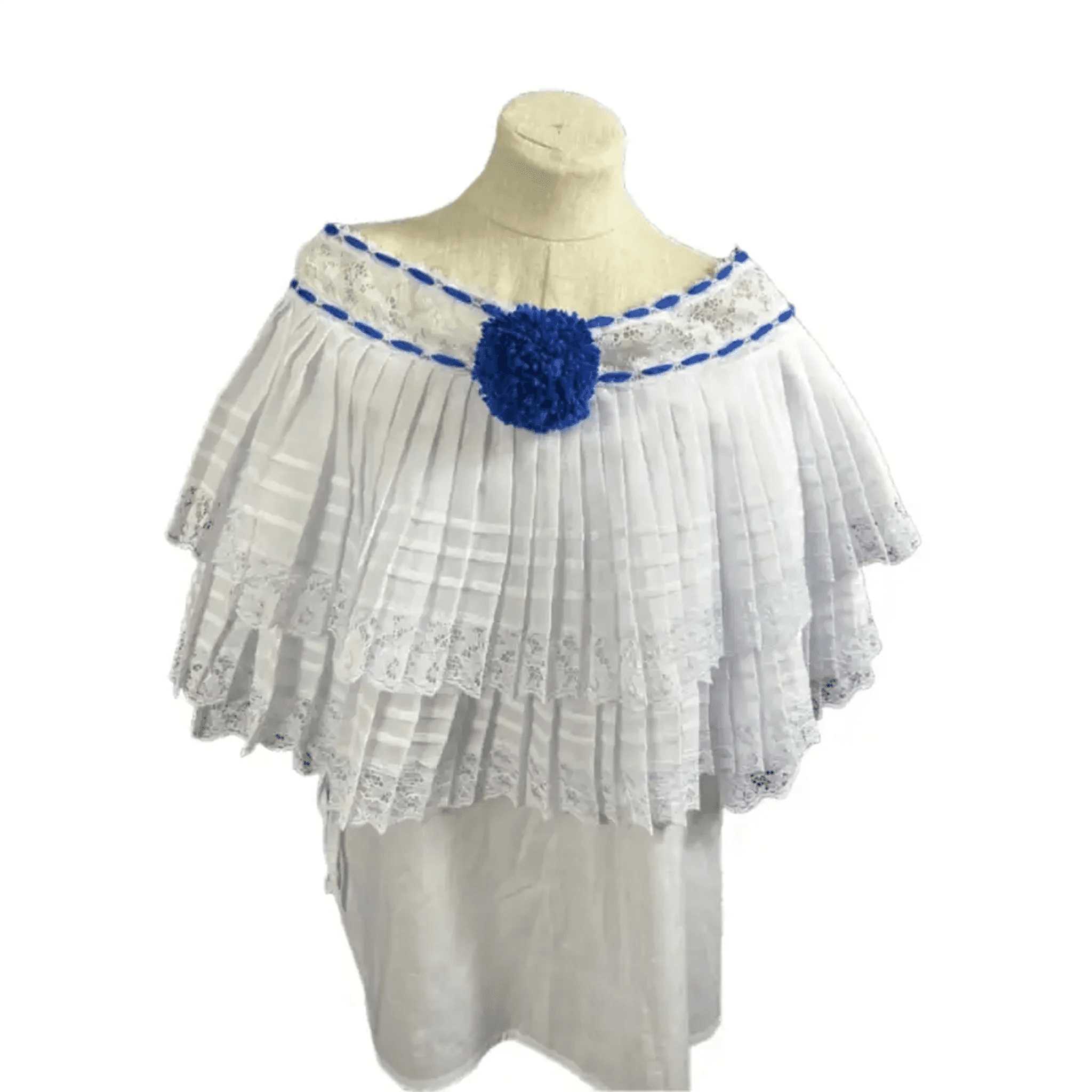 Panamanian Montuno Pollera White Blouse - Walmart.com
