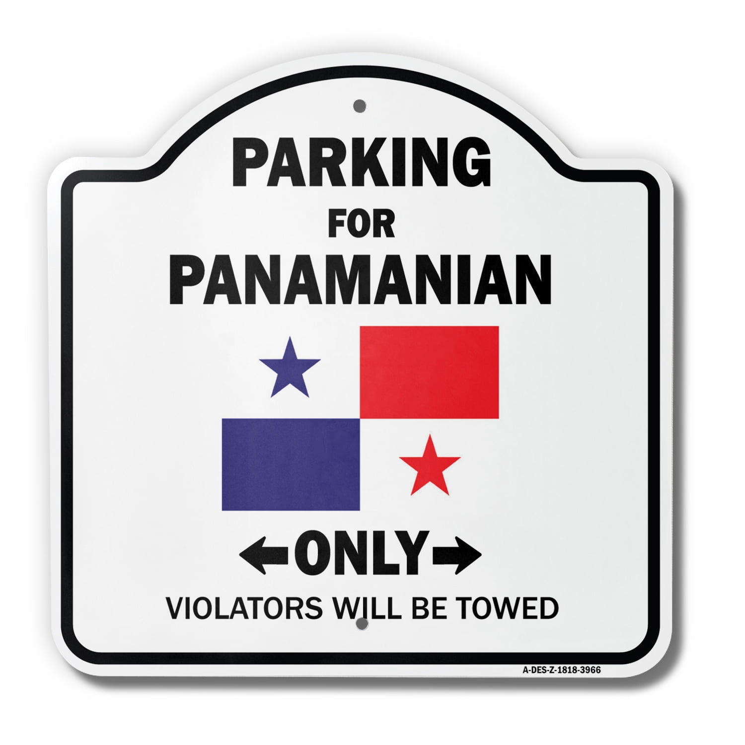 Panamanian Parking 18" X 18" Heavy-Gauge Aluminum Architectural Sign ...