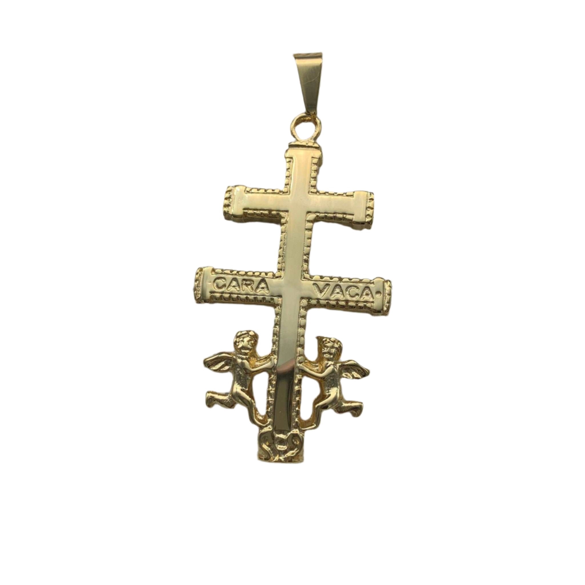 Panamanian Pollera Stainless Steel Cara Vaca Cross Charm - Walmart.com