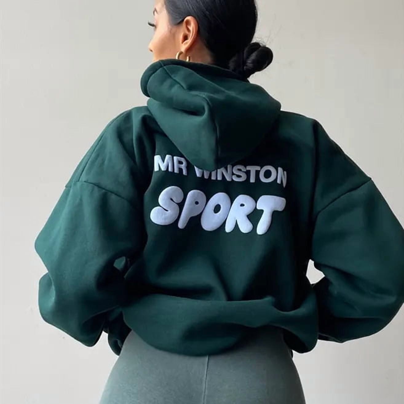 Panan Printed Mr Winston Sport Women's men‘s Y2K Oversized Hoodie ...