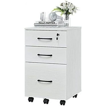 Mobile Office File Cabinets 3 Drawer Wood Storage Cabinet Office ...