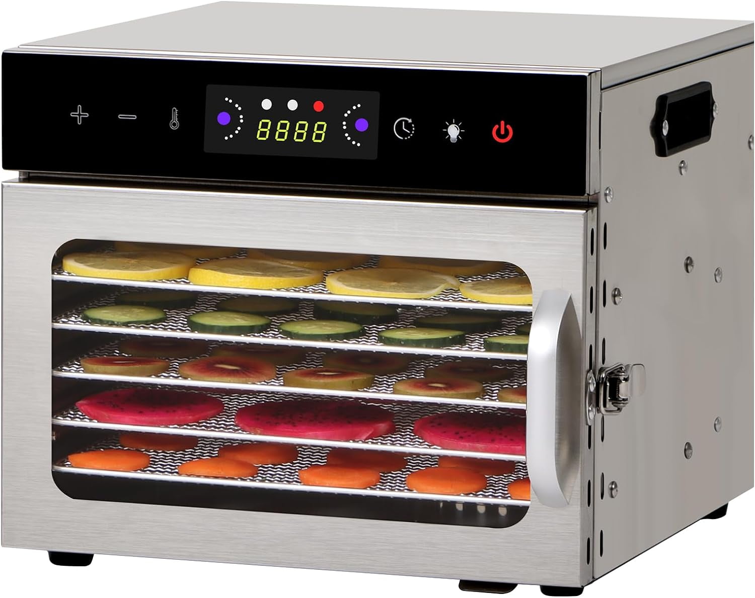 Panana Dehydrator Machine for Jerky, 6 Trays Stainless Steel Food ...