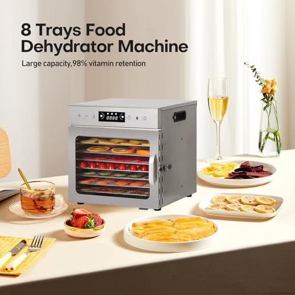 Panana Dehydrator Machine for Jerky, 8 Trays Stainless Steel Food ...