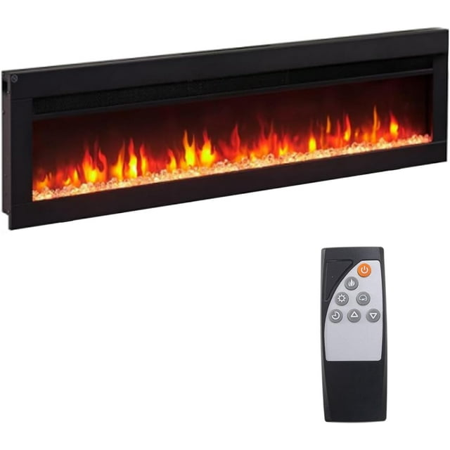 Panana Electric Fireplace Heater Wall-Mounted or Recessed Electric ...
