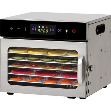 CERCKER Food-Dehydrator Machine 8 Trays Stainless Steel Fruit Dryer ...