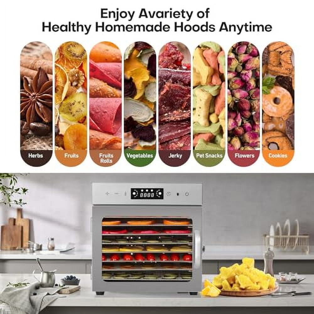 Panana Food Dehydrator Machine Dryer for Jerky: Stainless Steel ...