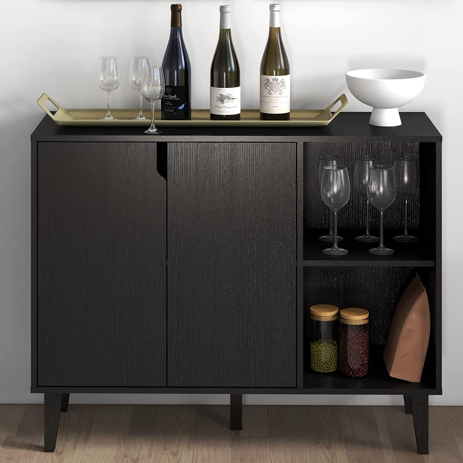 Panana Kitchen Buffet Cabinet Storage Sideboard with 2 Doors 2 Shelves ...