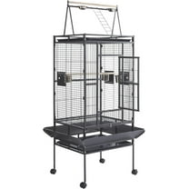 Pefilos 55" Height 2 In 1 Flight Cage, Bird Cage with Rolling Stand for ...
