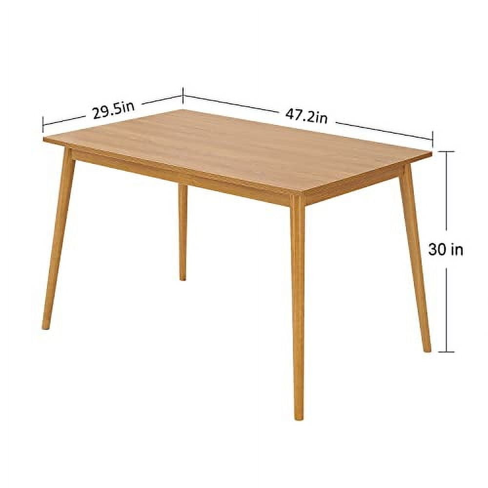Panana Modern Dining Table 47 Inch Kitchen Table with Solid Wood Leg ...