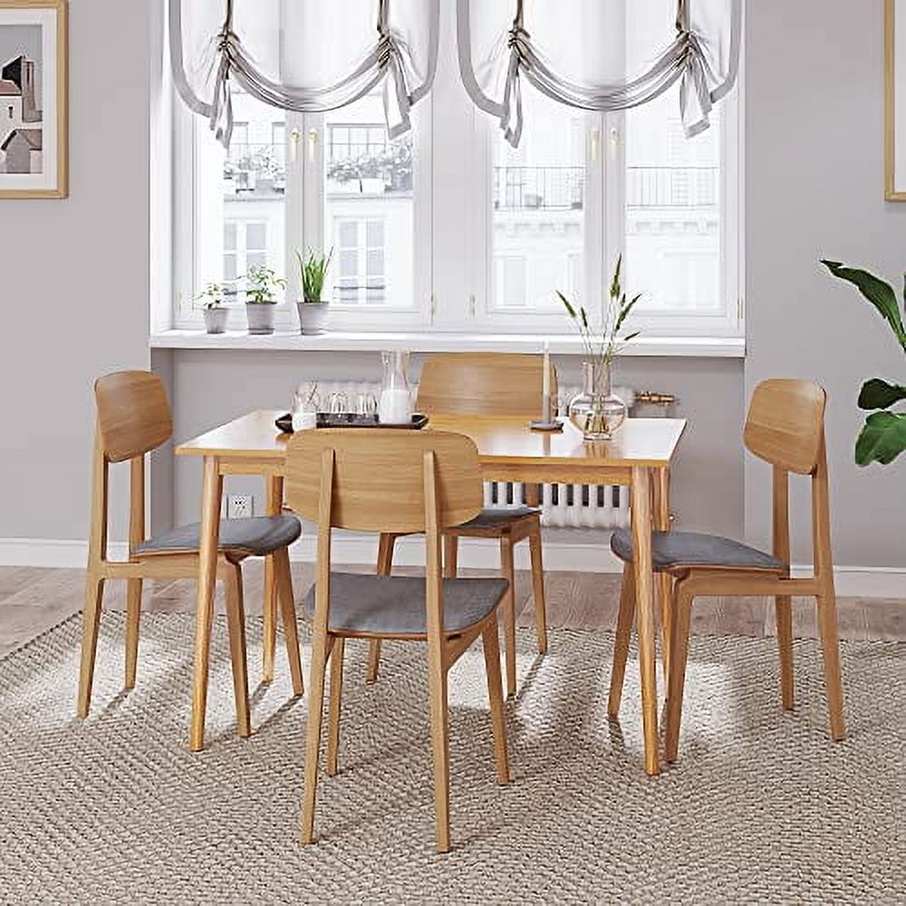 Panana Modern Dining Table 47 Inch Kitchen Table with Solid Wood Leg ...